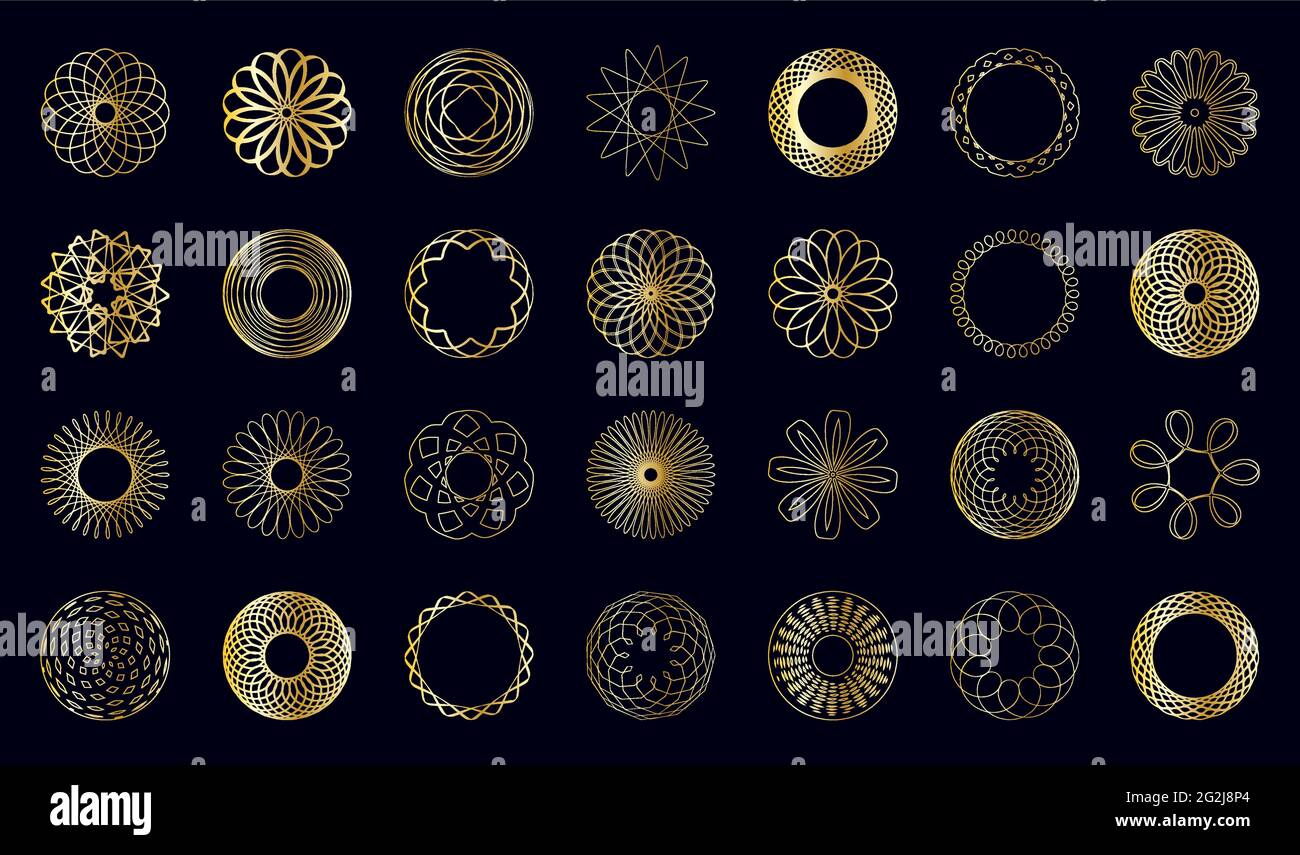 Ornate golden design on Stock Vector Images - Alamy