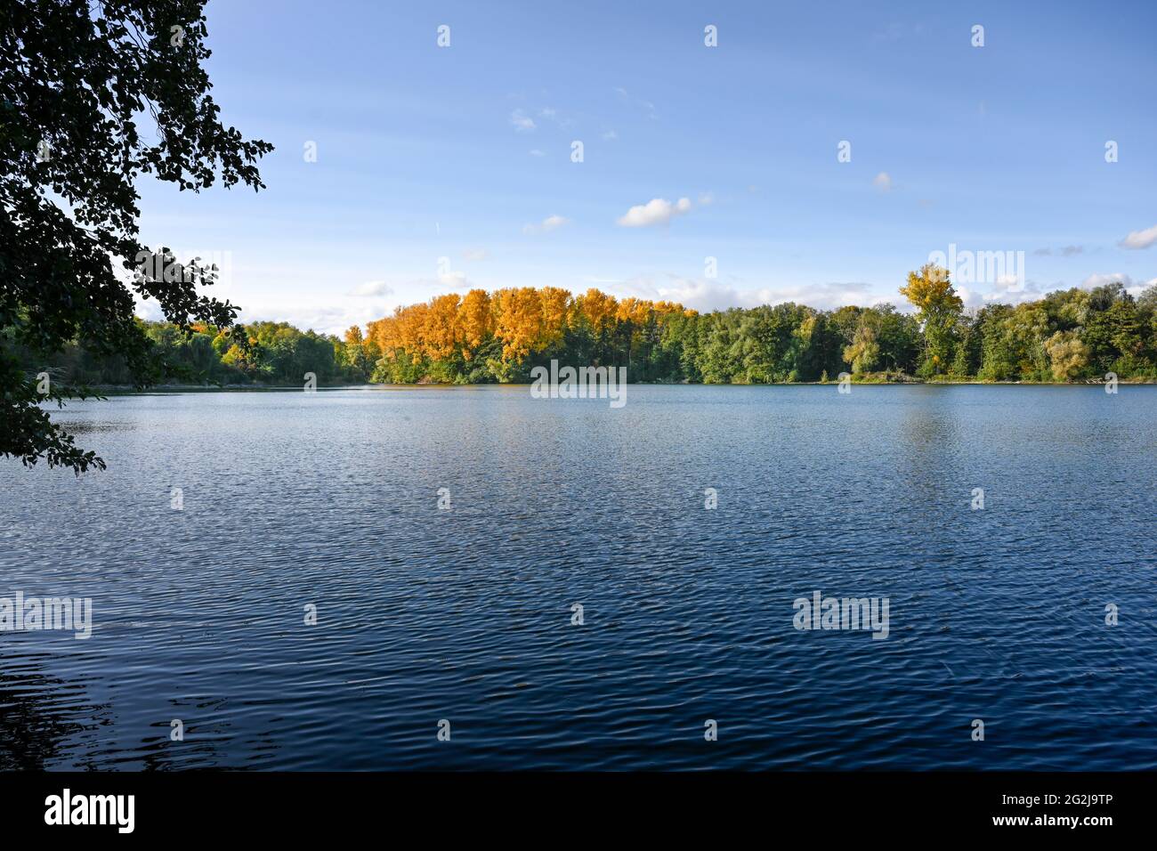 Germany, Baden-Wuerttemberg, Karlsruhe, at the Grötzinger Baggersee ...
