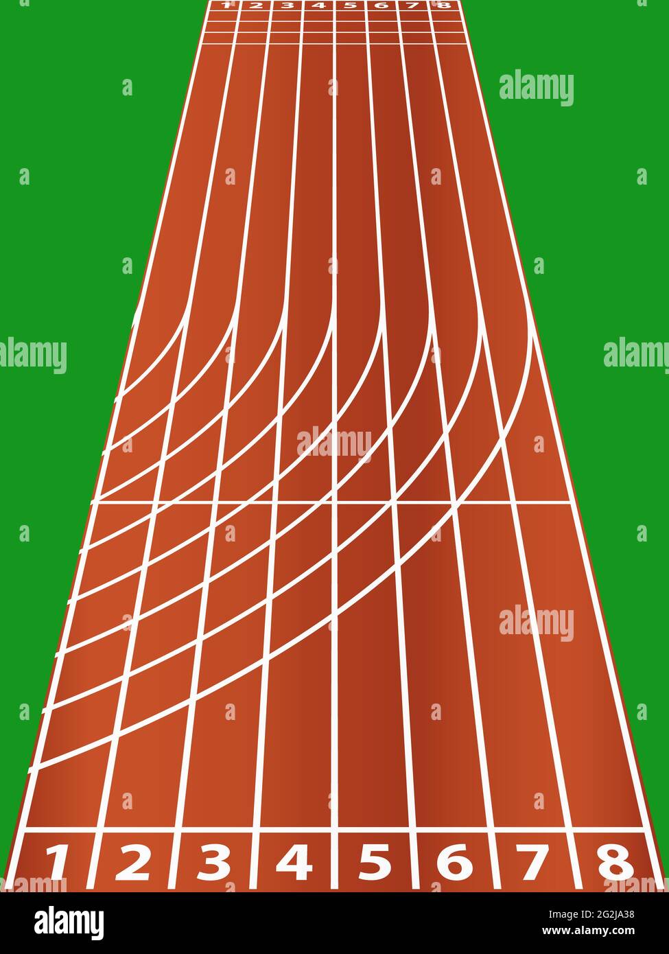 Number on the start of a running track. Vector illustration Stock Photo ...