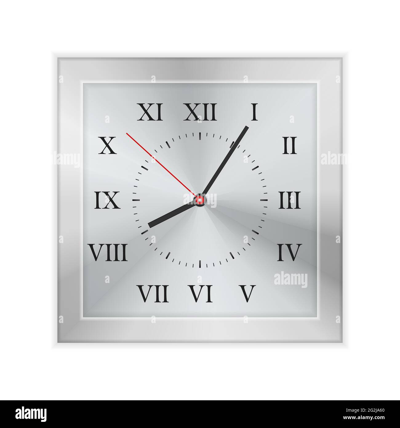 Wall clock on a white background. Vector illustration Stock Photo - Alamy