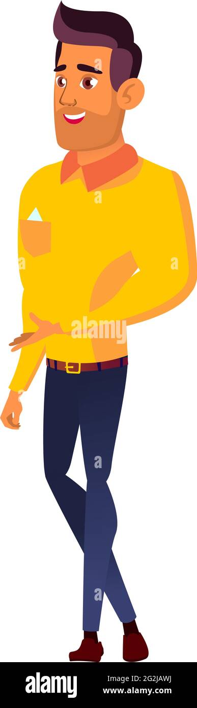 young businessman talking with employee in office cartoon vector Stock ...