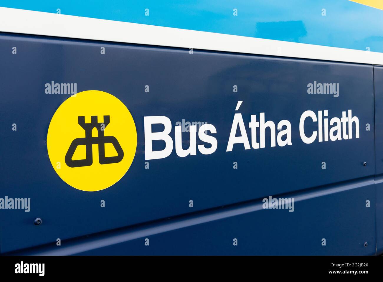 Dublin Bus and public transport Ireland. Logo and Bus Atha Cliath text ...