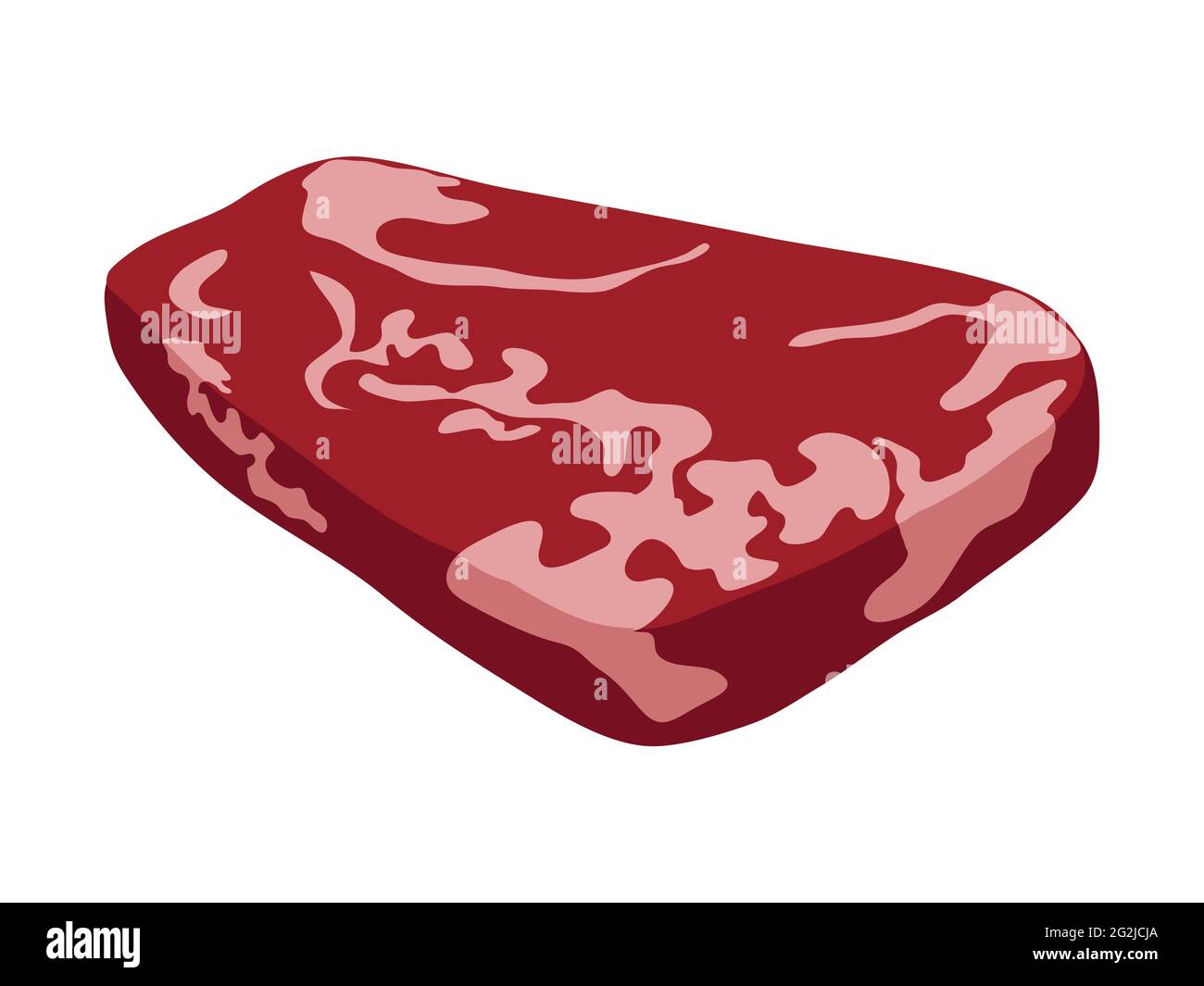 Raw Meat fresh isolated vector on white background Stock Vector Image ...