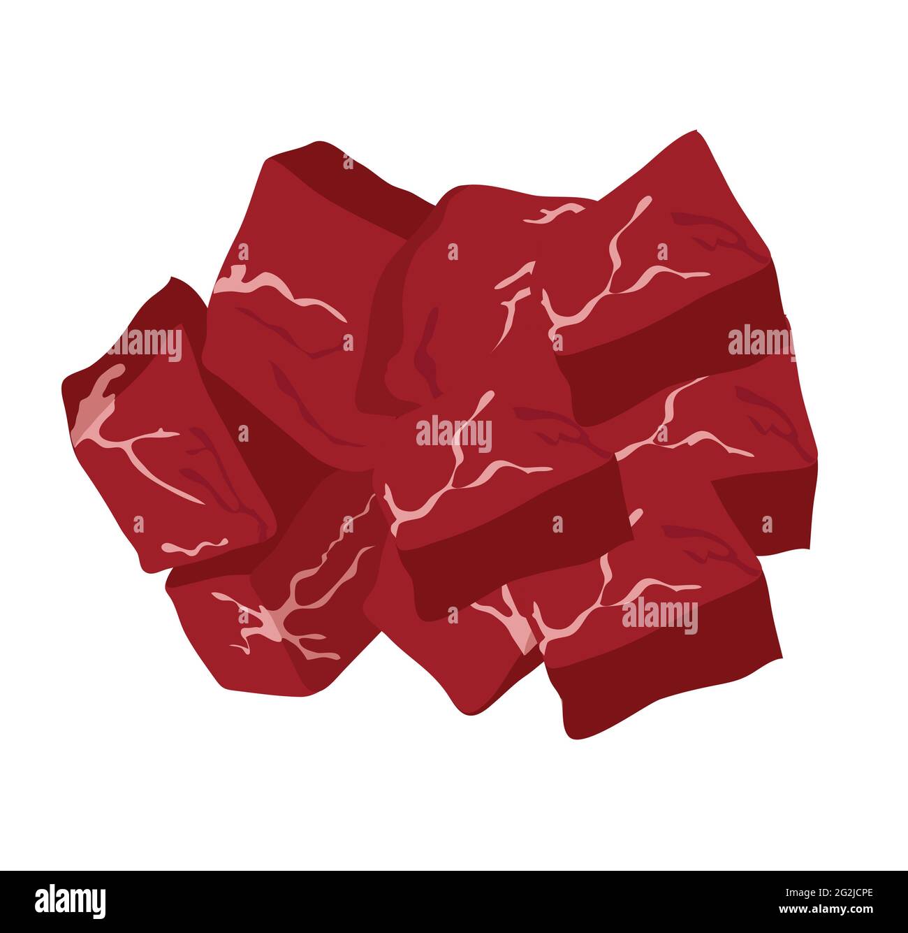 Raw Meat isolated vector illustration on white background Stock Vector ...