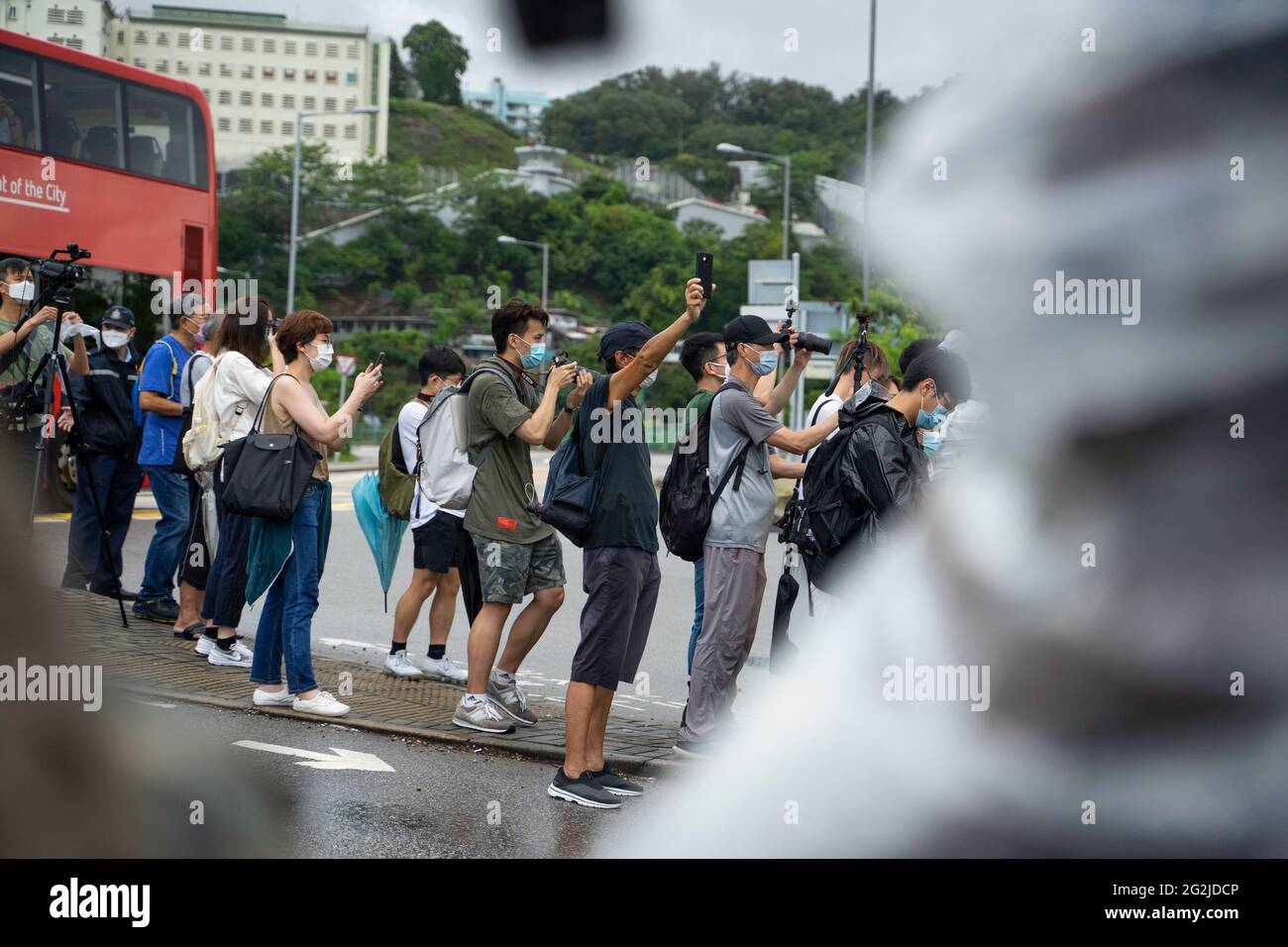 Hong Kong, China. 12th June, 2021. Supporters of Pro-democracy activist ...