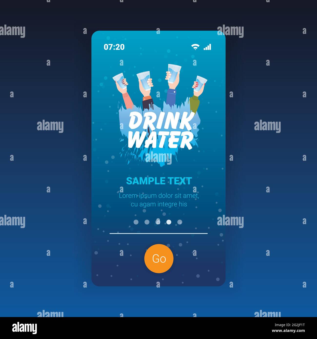 Drink water hydration mobile Stock Vector Images - Alamy