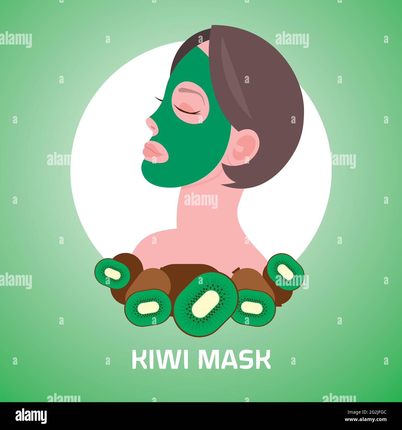 Apply face mask fruit Stock Vector Images - Alamy