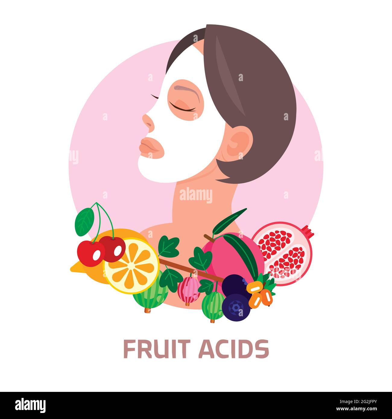 Apply face mask fruit Stock Vector Images - Alamy