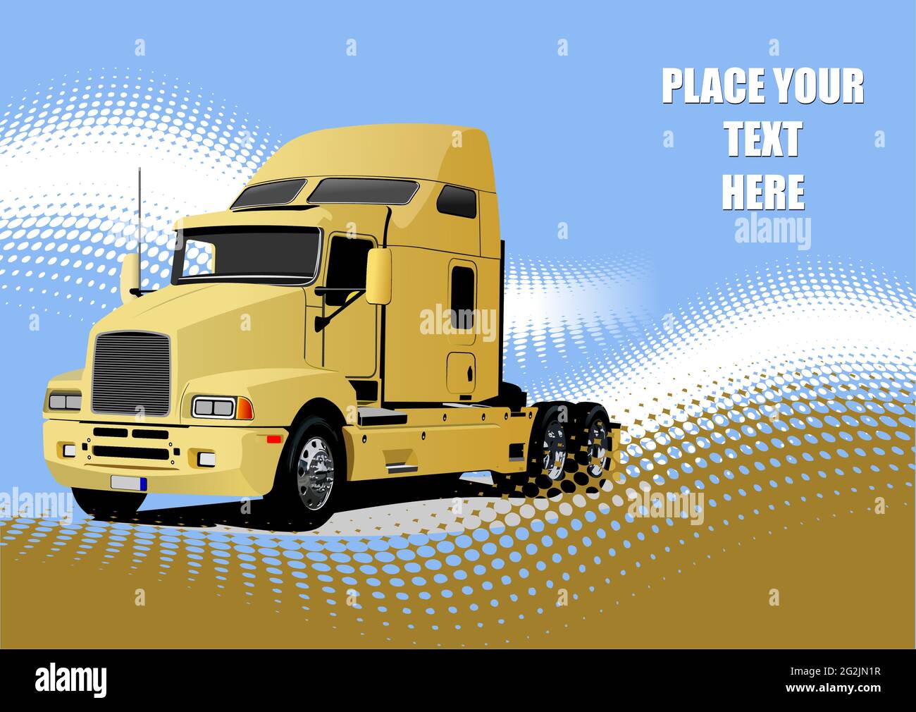 Yellow metal truck Stock Vector Images - Alamy