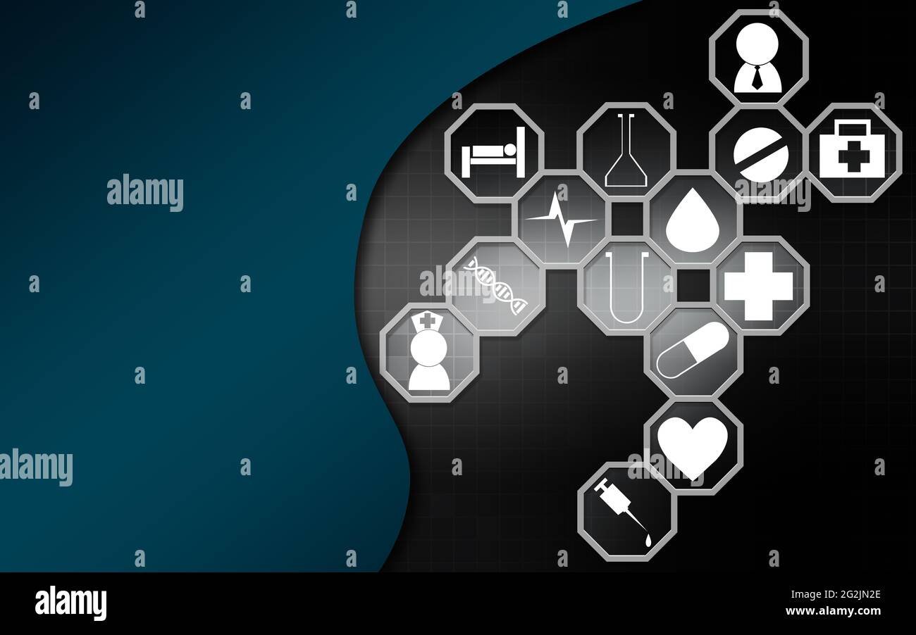 Gray medical icons banner hi-res stock photography and images - Alamy