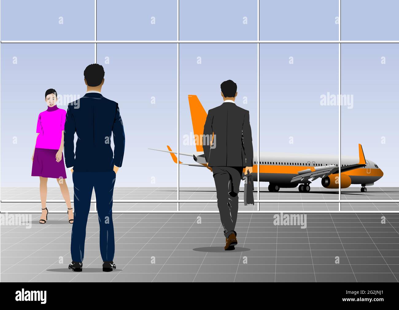 Airport scene . Vector 3d illustration for designers Stock Vector Image ...