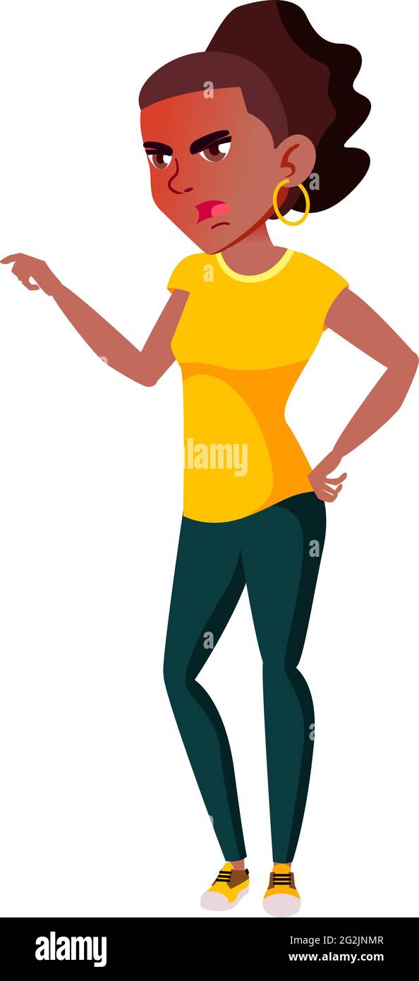 young lady screaming at child in room cartoon vector Stock Vector Image ...