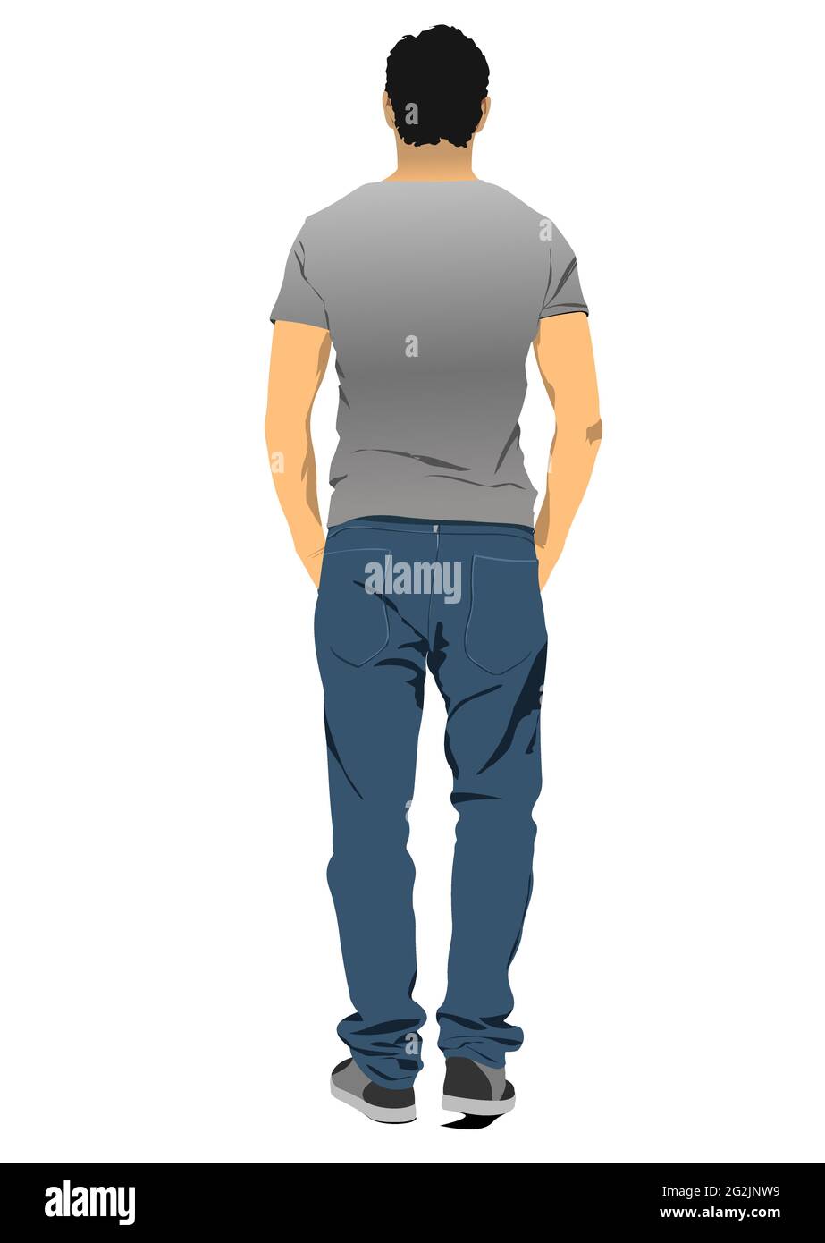 Man looking back suit Stock Vector Images - Alamy