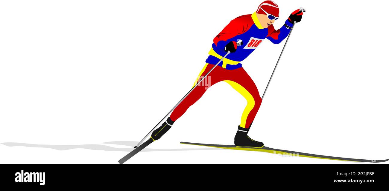 Ski runner. Colored 3d Vector illustration Stock Vector Image & Art - Alamy