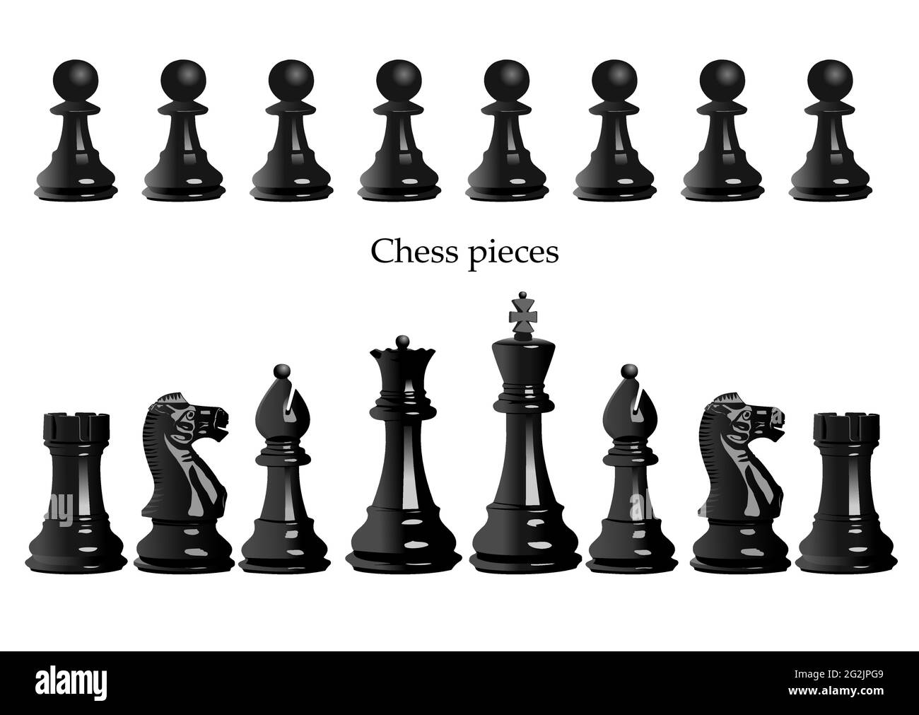 Chess pieces. 3d vector color illustration Stock Vector Image & Art - Alamy