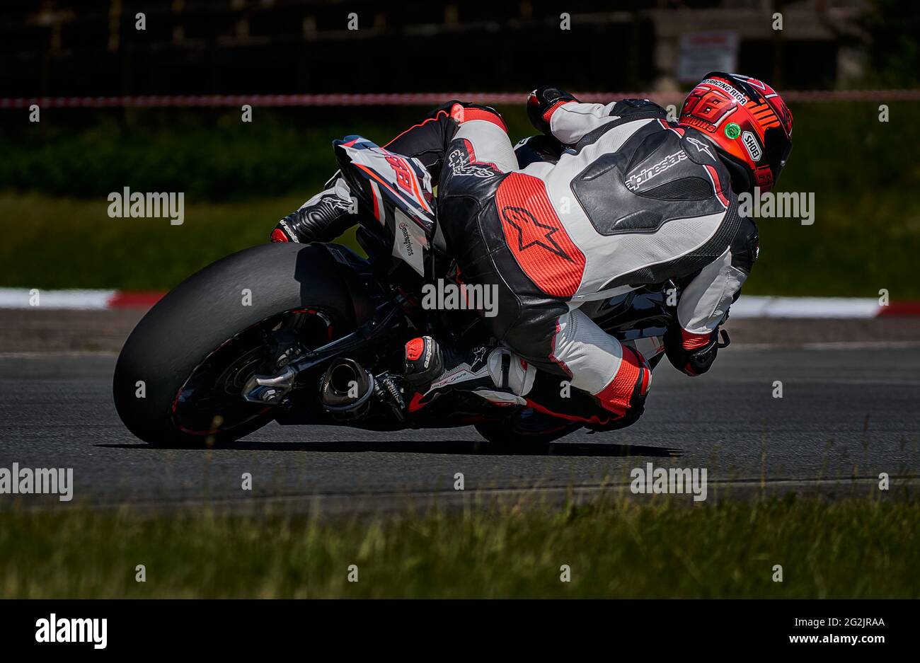 Lithuania,Kaunas 05-06-2021 Fast white Japan Motorcycle at speed Stock ...
