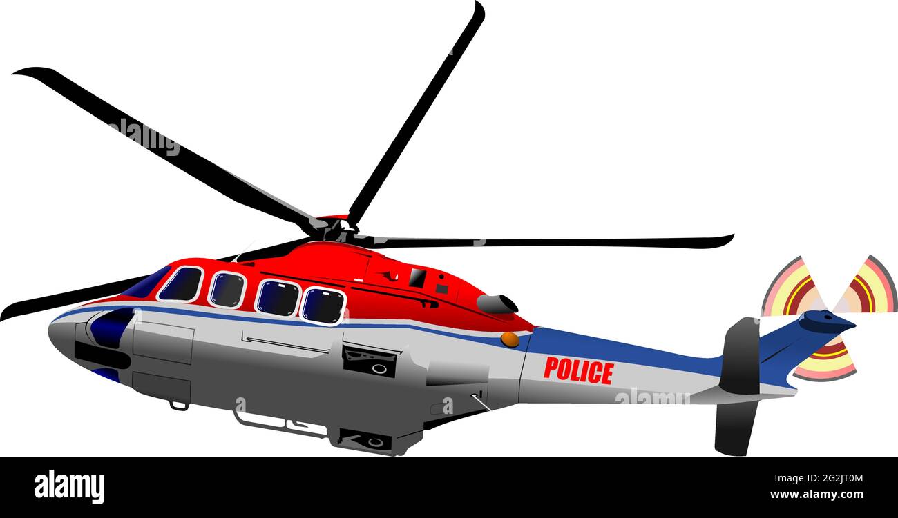 Police helicopter. Vector 3d illustration Stock Vector Image & Art - Alamy