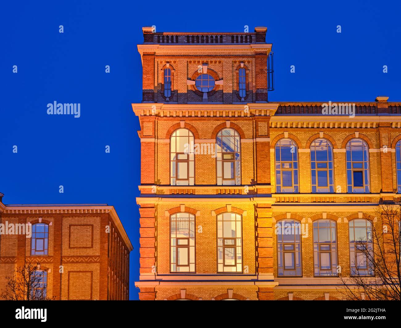 Brick building, industrial plant, industrial building, cotton mill ...