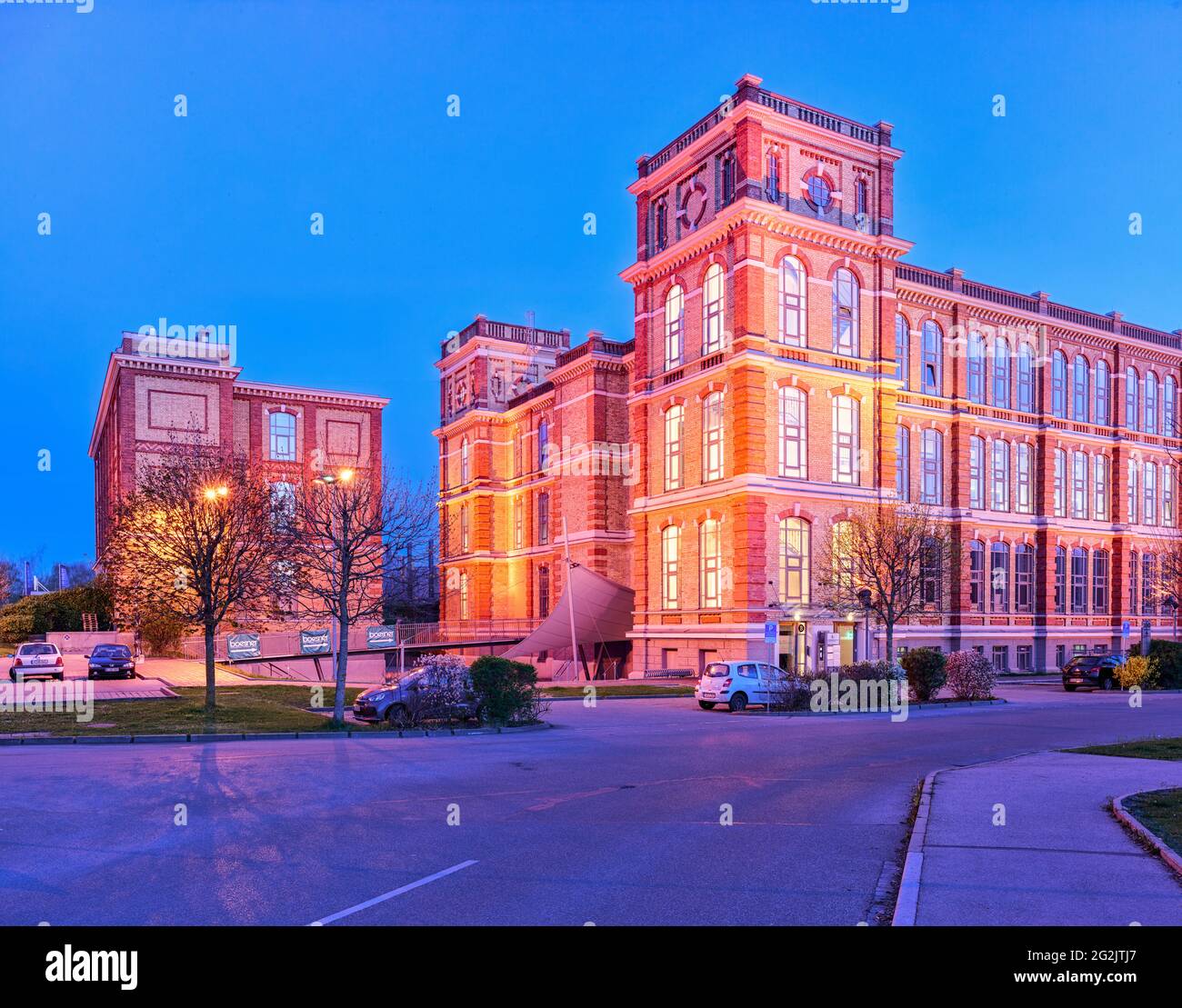 Brick building, industrial plant, industrial building, cotton mill ...