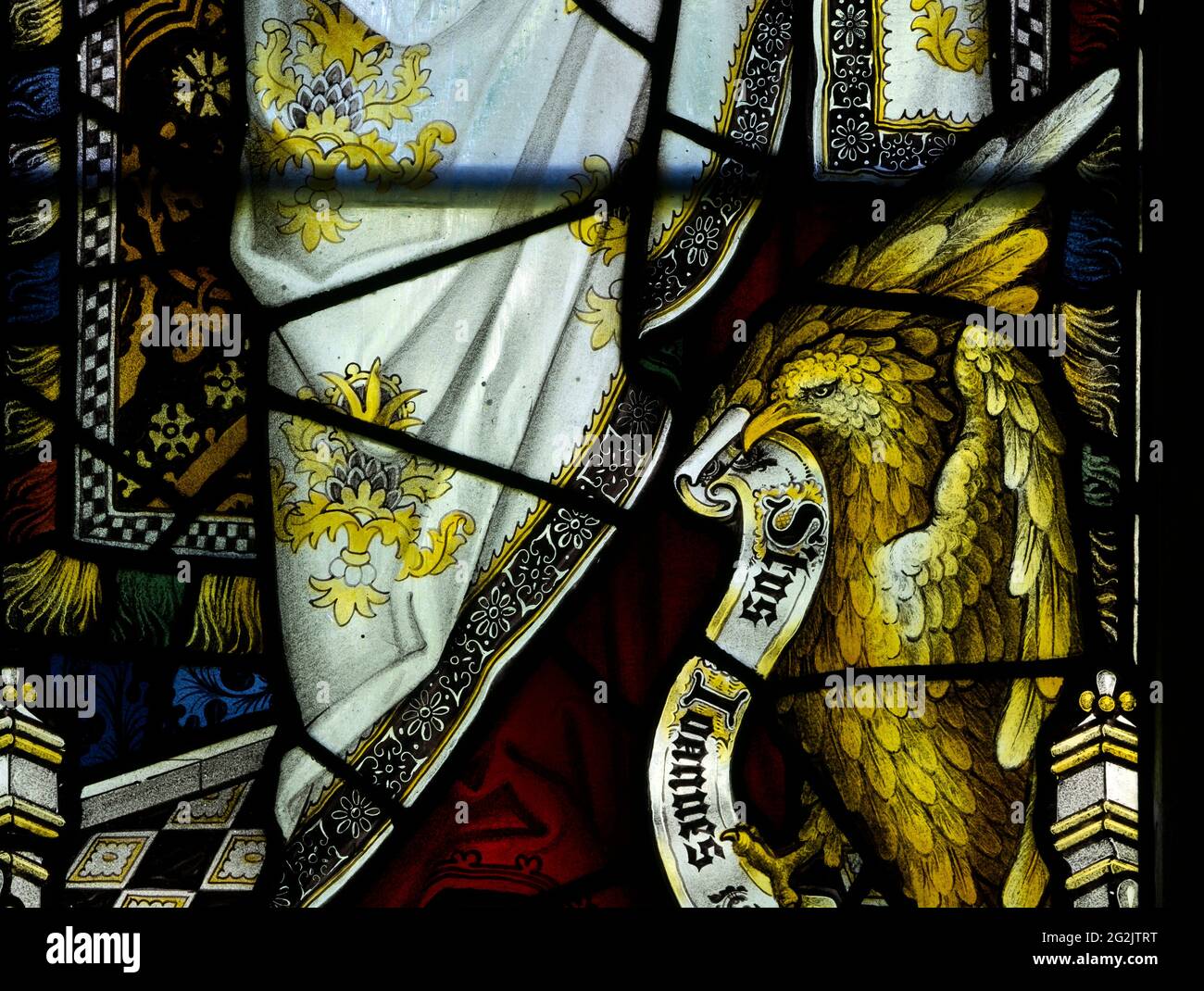 Saint John detail, St. Giles Church, Bletchingdon, Oxfordshire, England ...