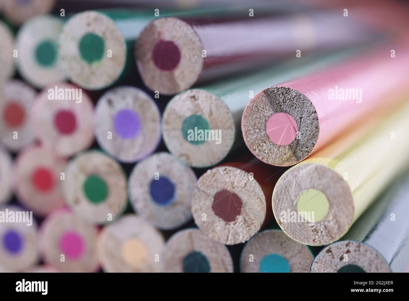 Macro photography of many multicolored pencils background Stock Photo ...