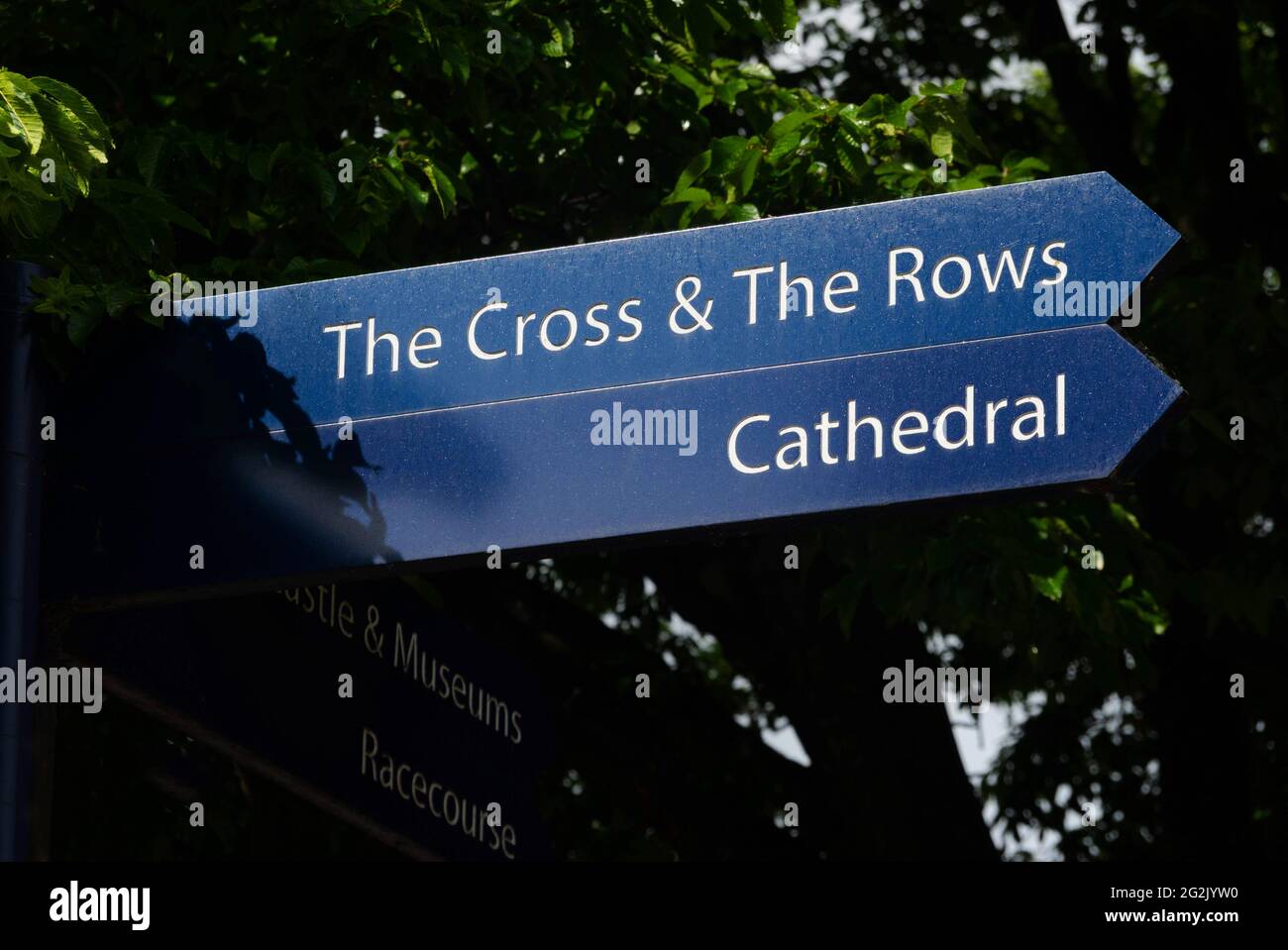 Direction sign in Chester Stock Photo - Alamy