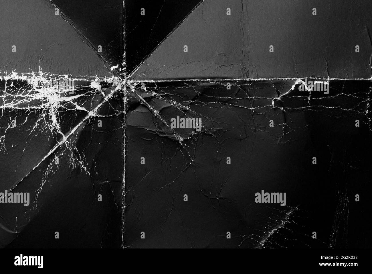 Crumpled black paper with wrinkles and rubbed corners. Old dark dusty ...