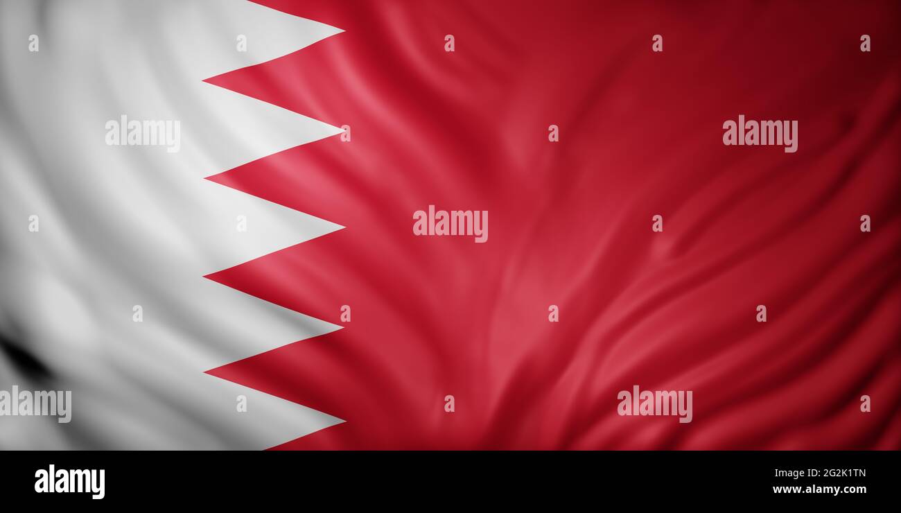 3d rendering of a national Bahrain flag Stock Photo - Alamy