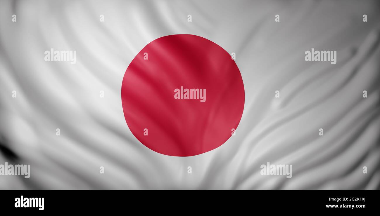 3d rendering of a national Japan flag isolated Stock Photo - Alamy