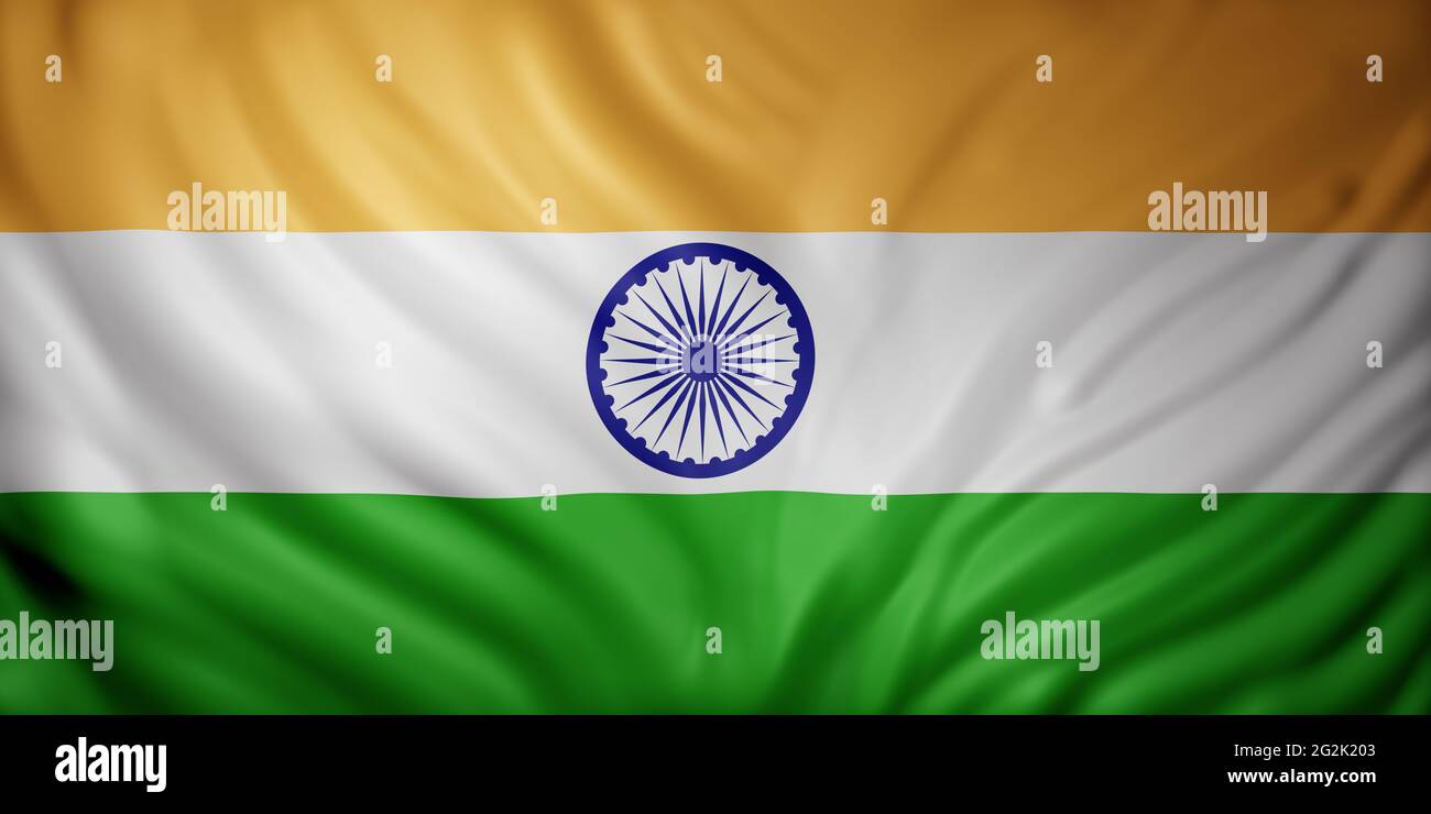 3d rendering of a national India flag Stock Photo - Alamy