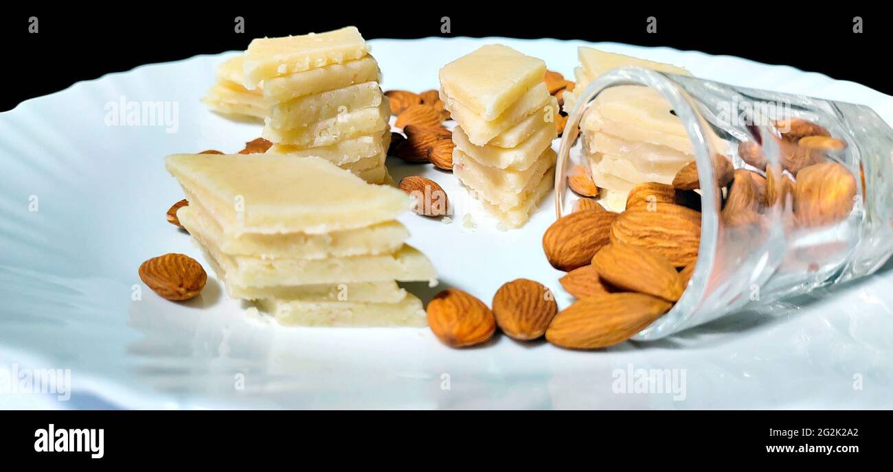 Indian dessert silver plate hi-res stock photography and images - Alamy