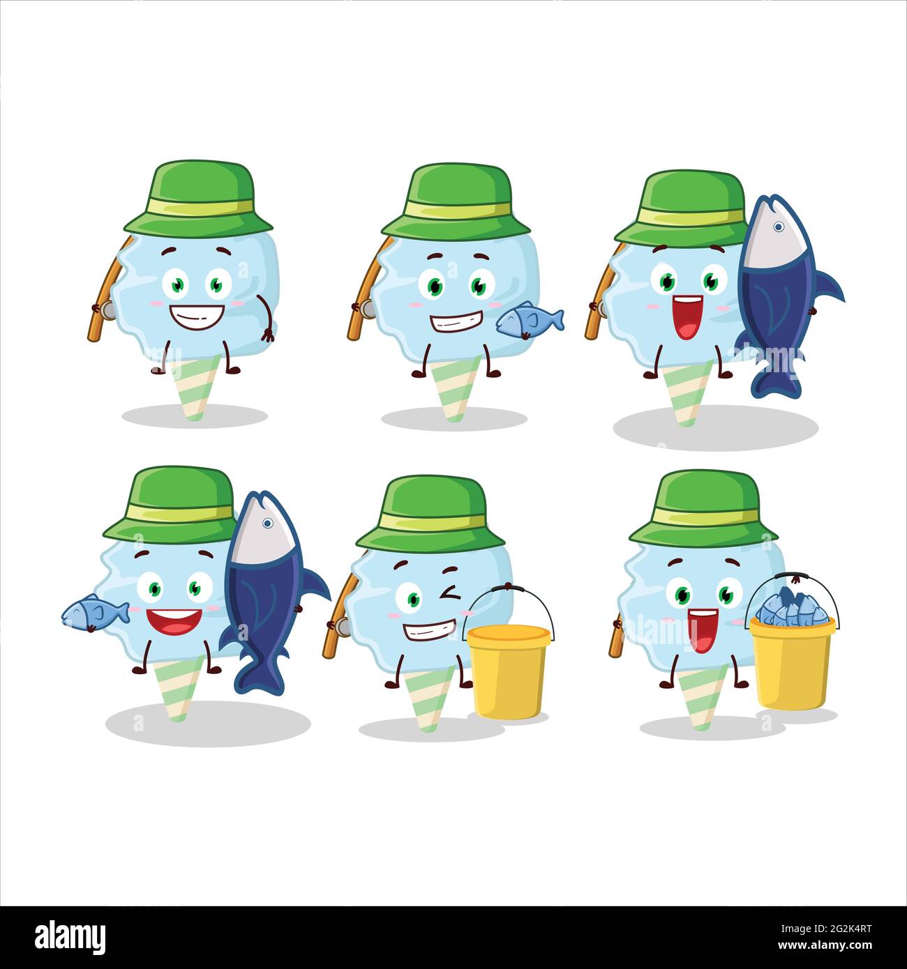 A fisherman cotton candy vanilla cartoon picture catch a big fish ...