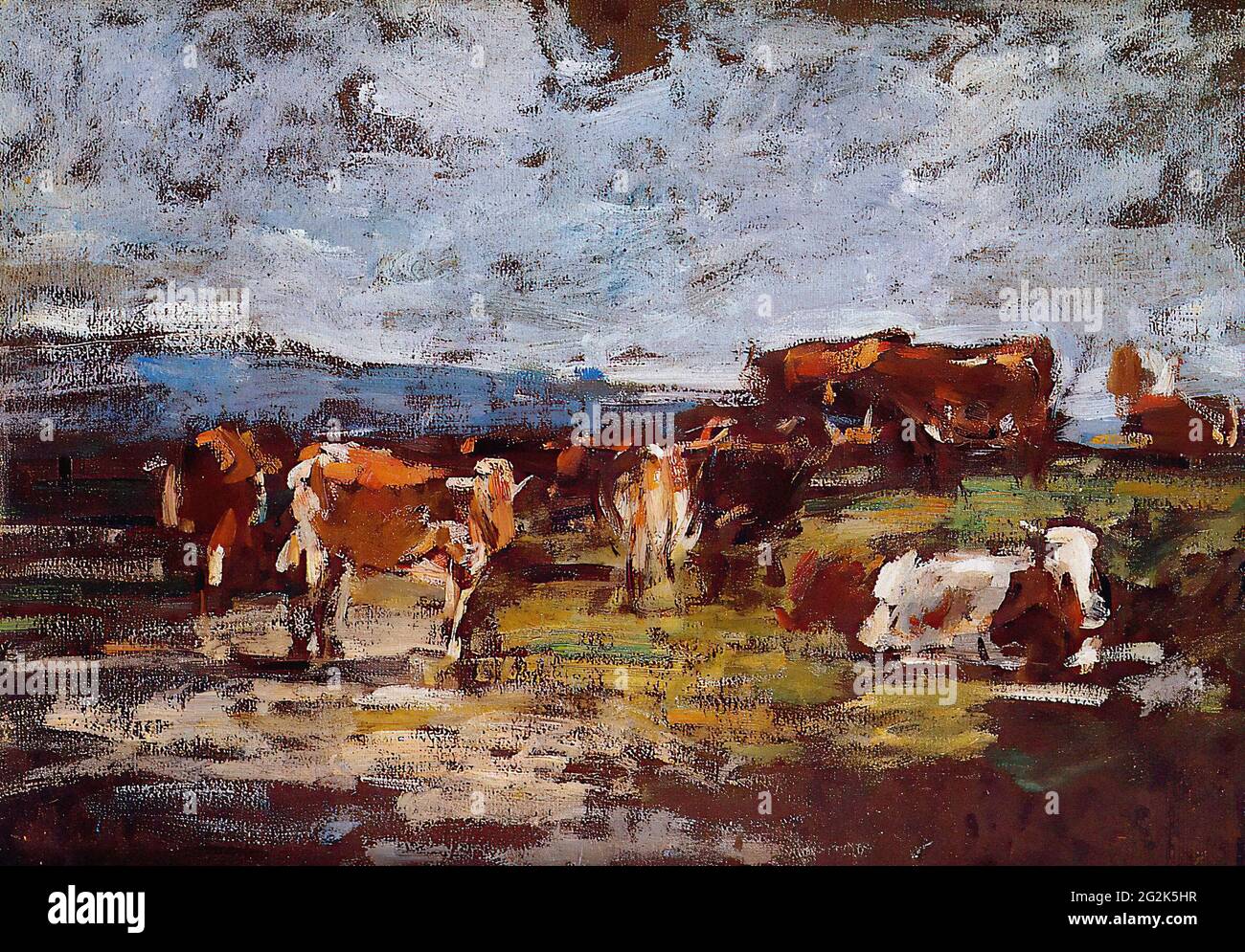 Western painting cows hi-res stock photography and images - Alamy