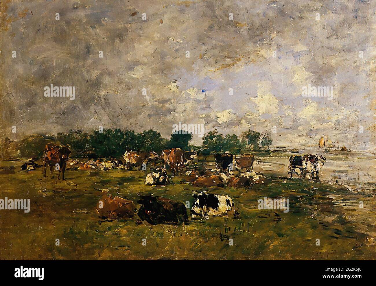 Western painting cows hi-res stock photography and images - Alamy