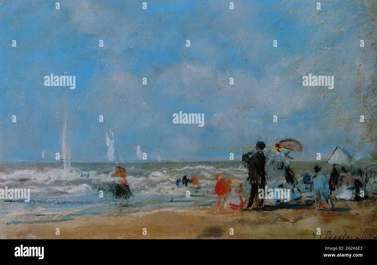Eugene Boudin On The Beach High Resolution Stock Photography and Images ...