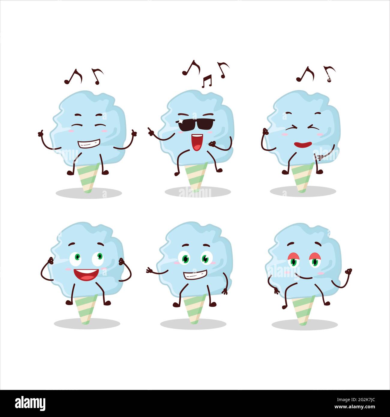 An image of cotton candy vanilla dancer cartoon character enjoying the ...