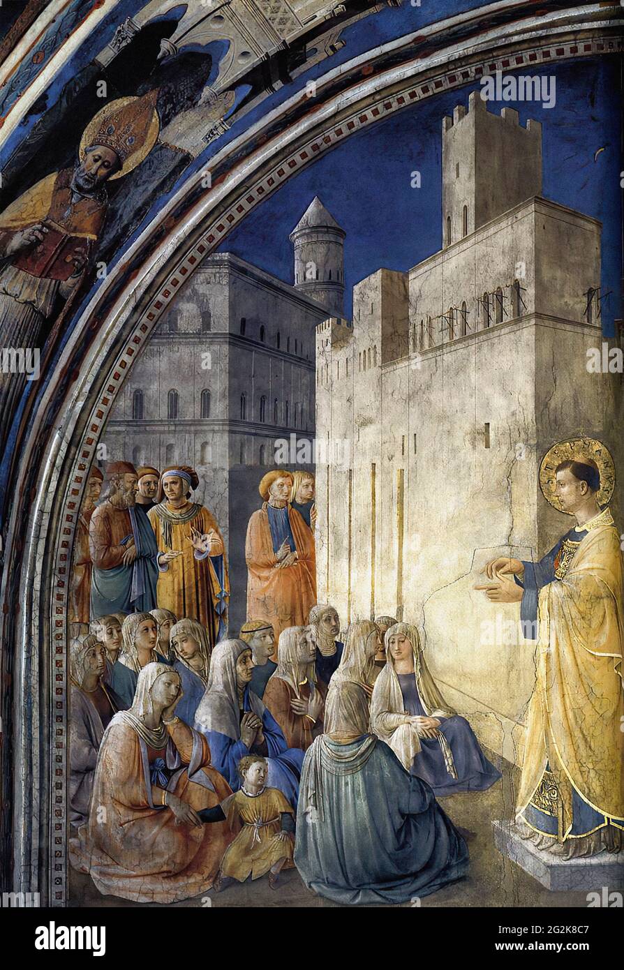 Fra Angelico - Sermon St Stephen 1449 Stock Photo - Alamy