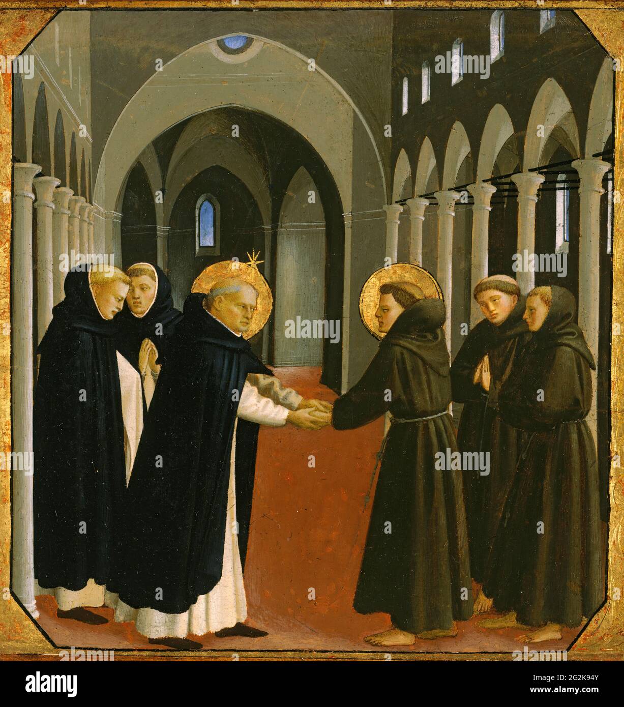 Fra Angelico - the Meeting of Saint Francis and Saint Dominic Stock Photo - Alamy