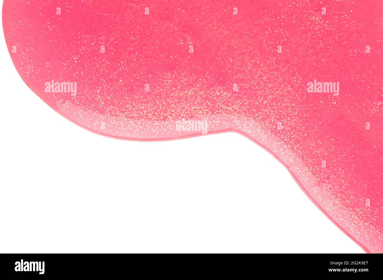 Flow down pink slime with golden glitter particle as border with smooth ...