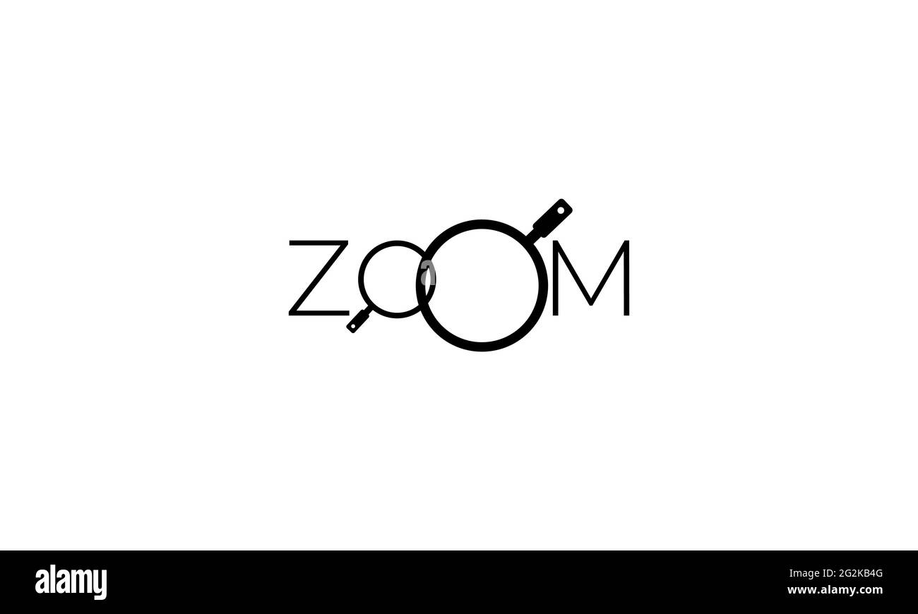 letter zoom with magnifying glass logotype vector icon illustration ...