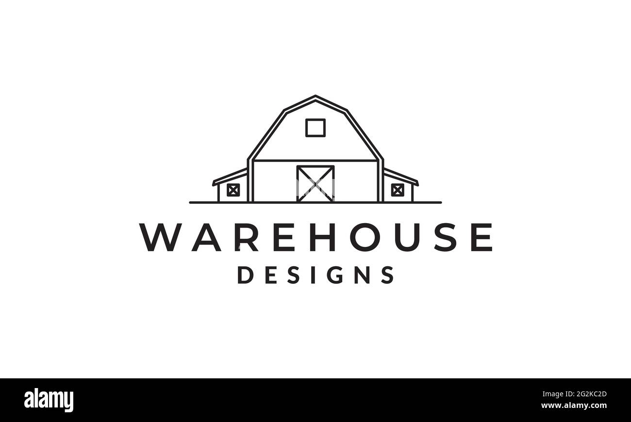 lines simple warehouse logo vector icon illustration design Stock ...
