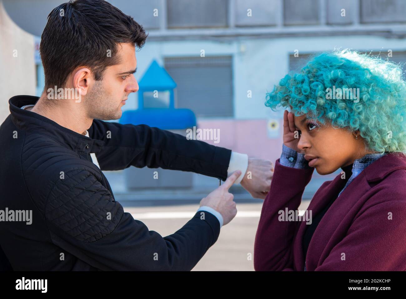 Boy scold girl hi-res stock photography and images - Alamy