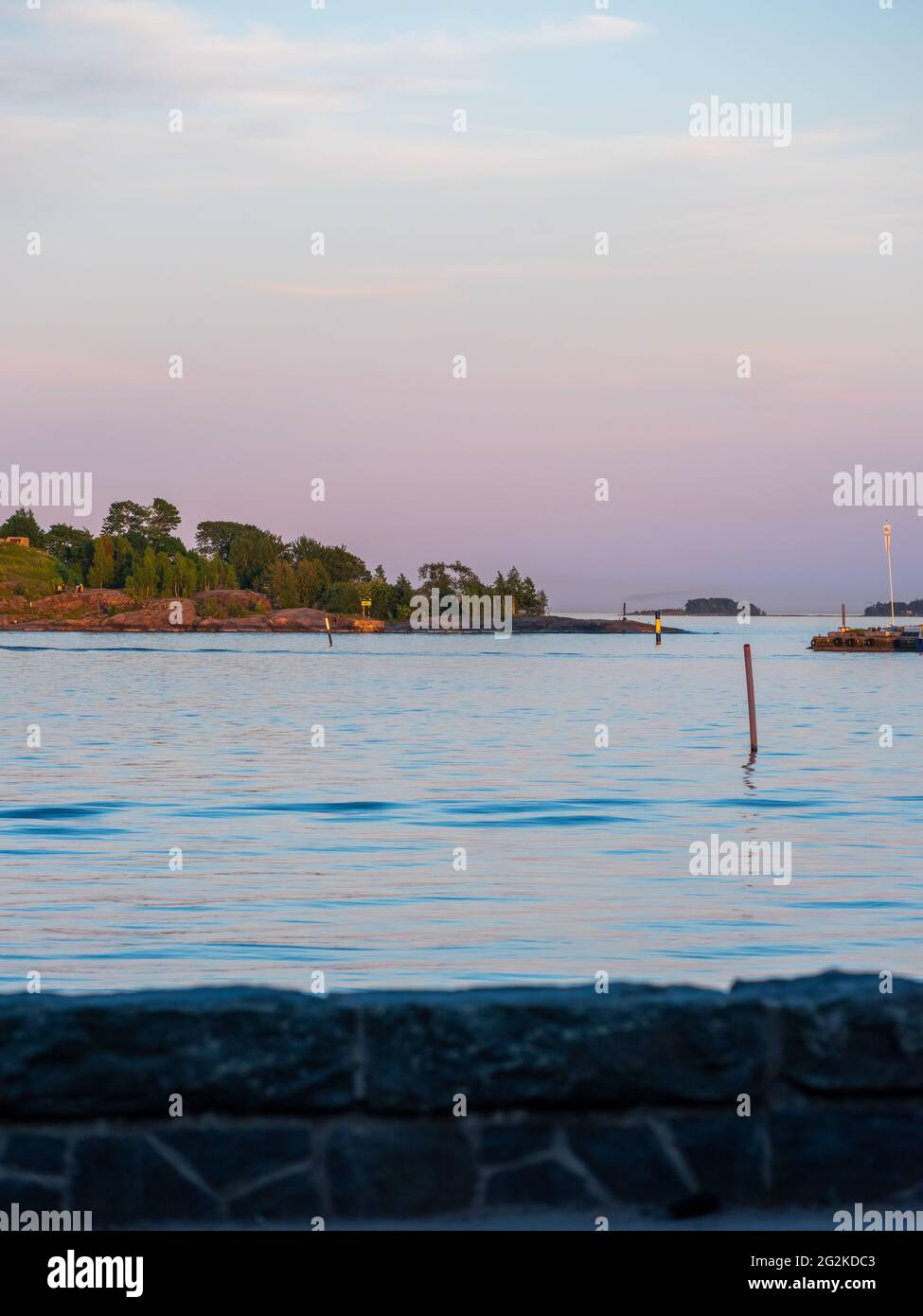 Helsinki / Finland - JUNE 9, 2021: A beautiful seascape during the ...