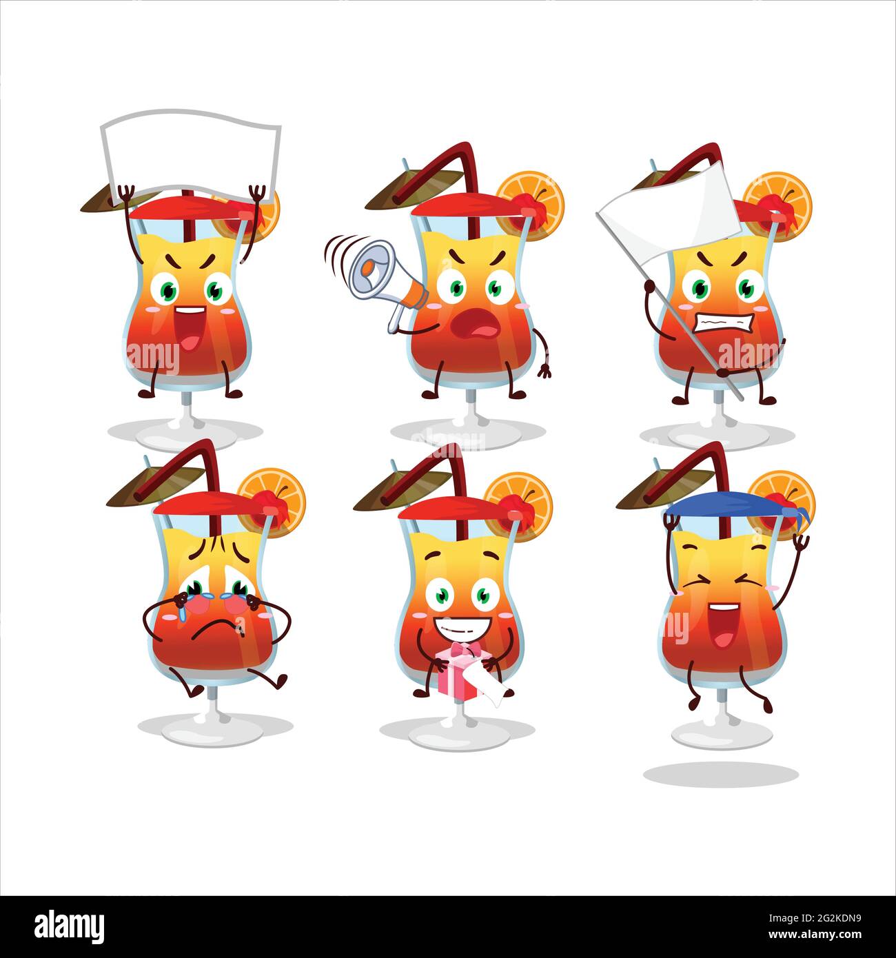 Mascot design style of tequila sunrise character as an attractive ...