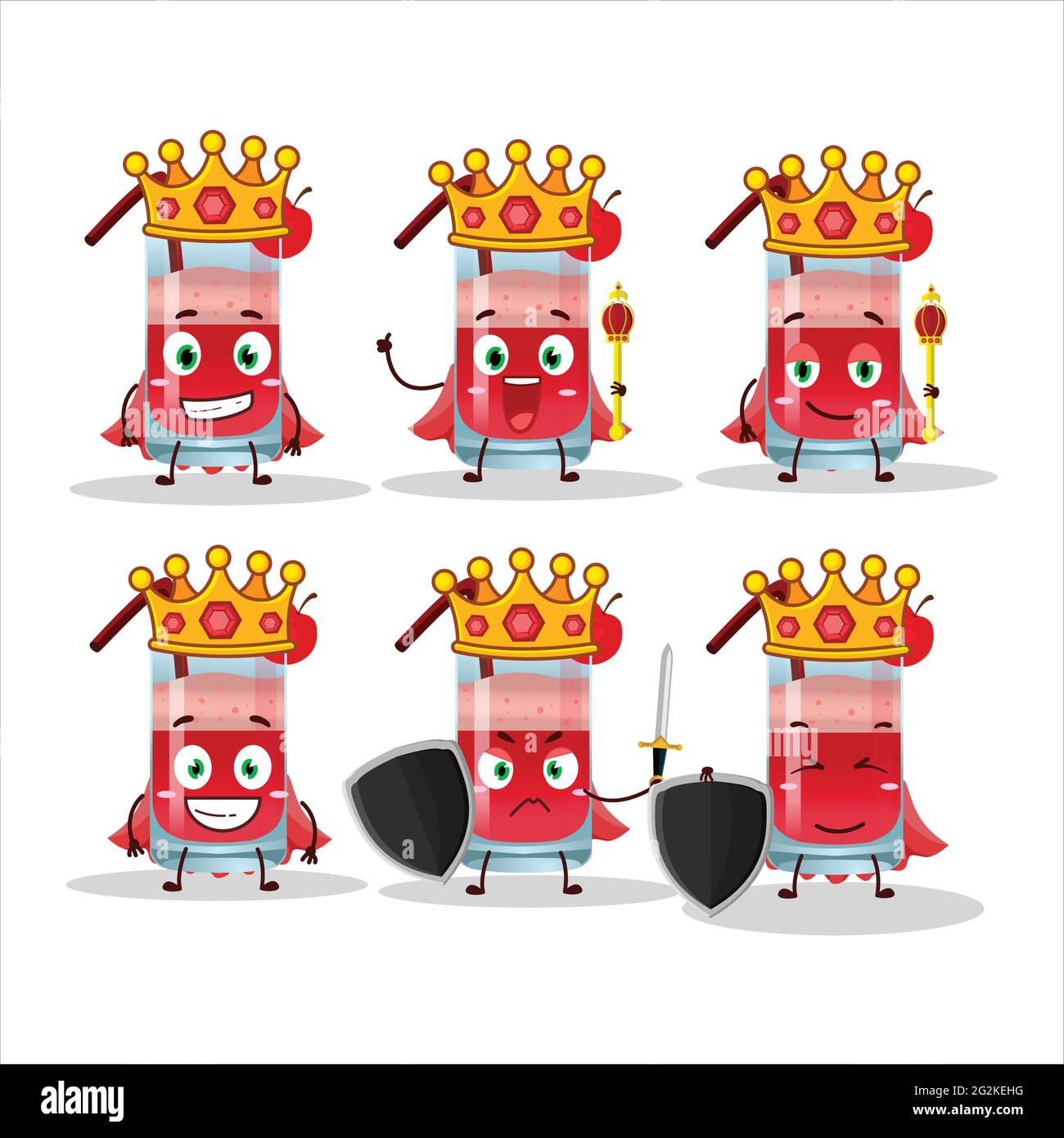 A Charismatic King singapore sling cartoon character wearing a gold ...