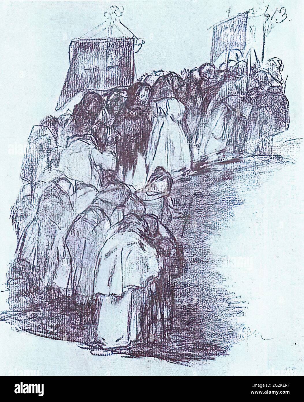 Francisco De Goya - Procession Monks Stock Photo - Alamy