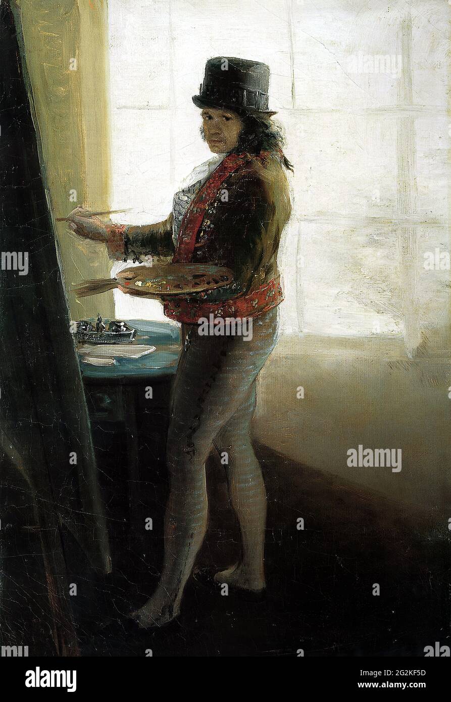 Francisco De Goya Self Portrait Art High Resolution Stock Photography ...