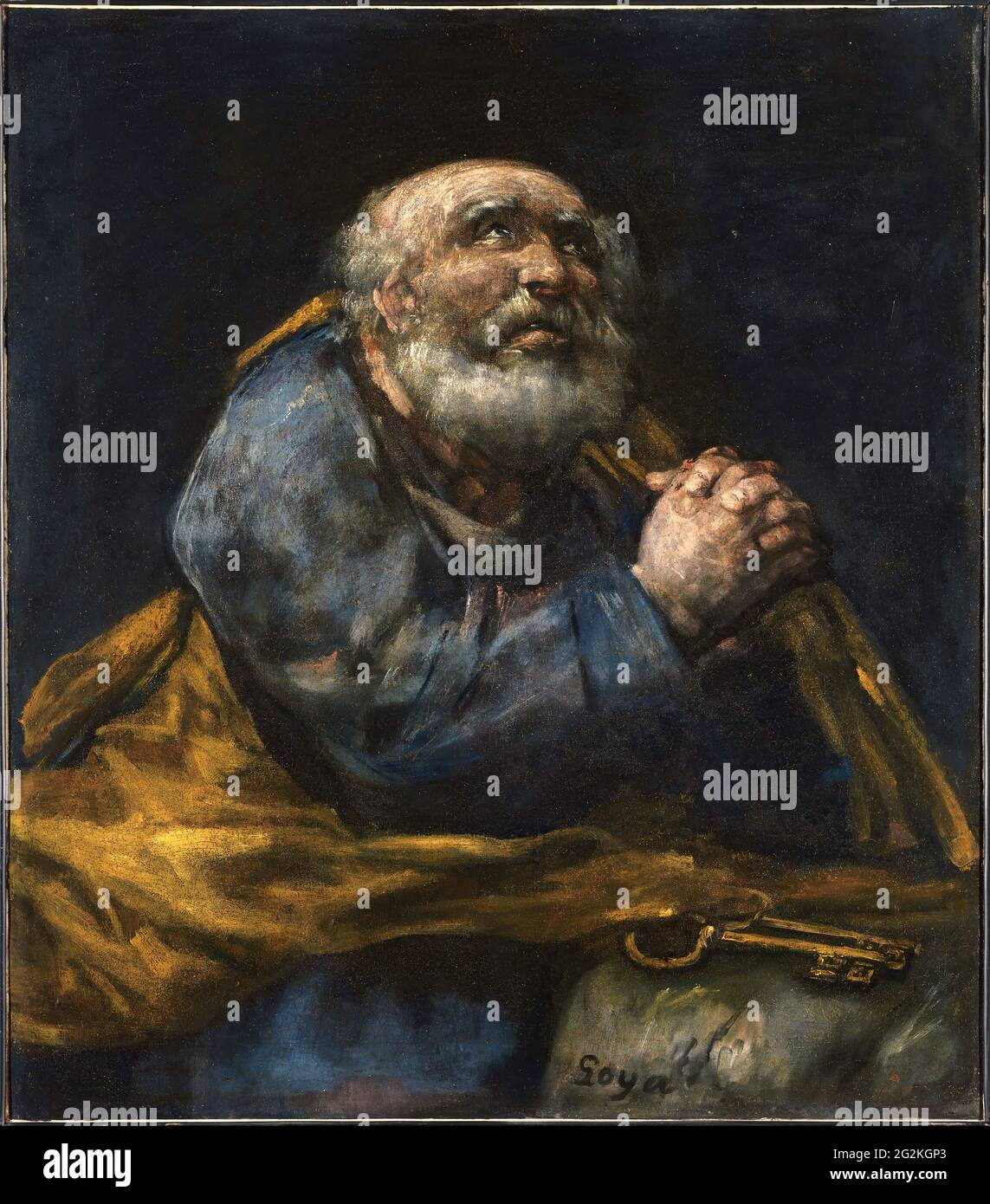 Francisco De Goya - the Repentant Saint Peter Stock Photo - Alamy