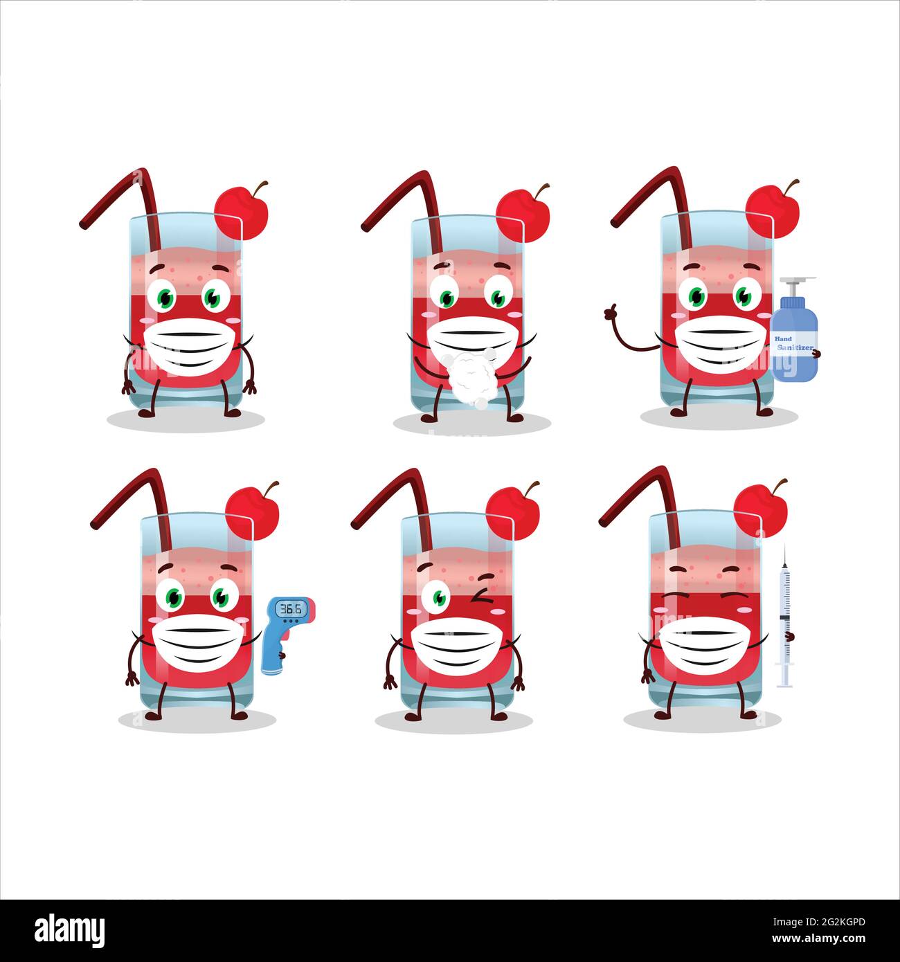 A picture of singapore sling cartoon design style keep staying healthy ...