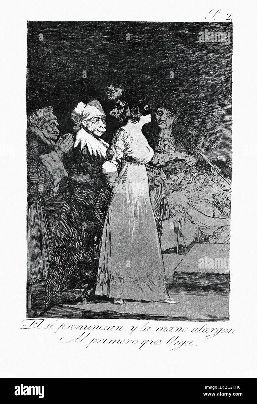 Francisco De Goya - They Say Yes Give Their Hand First Comer 1799 Stock ...